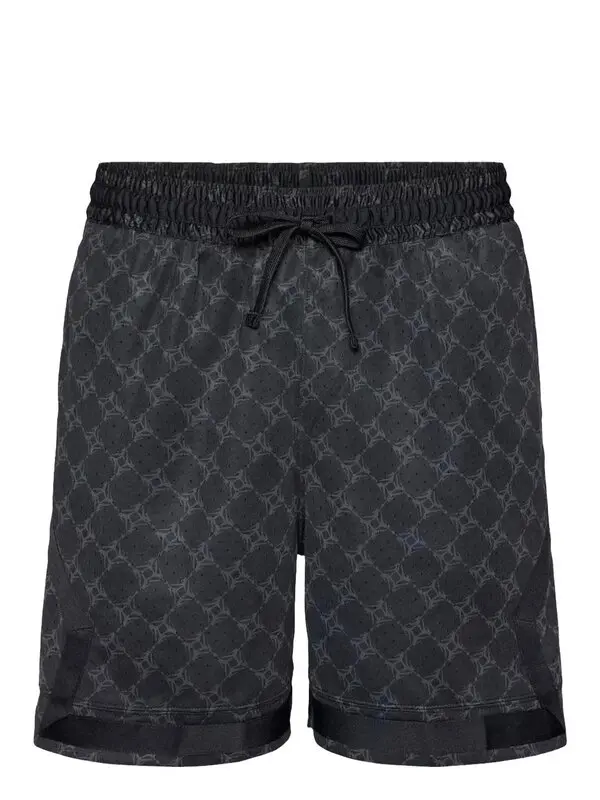 JORDAN Printed Drawstring Track Shorts - Black