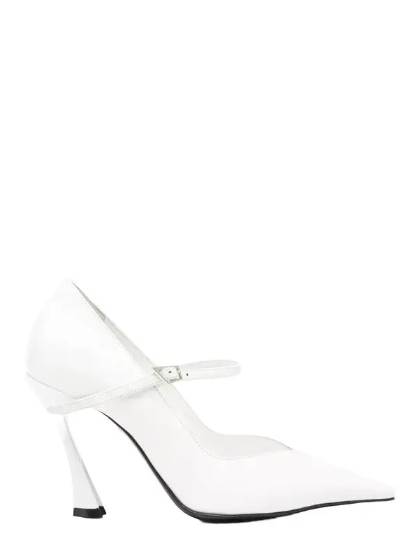 MUGLER 100 Leather Pumps - White