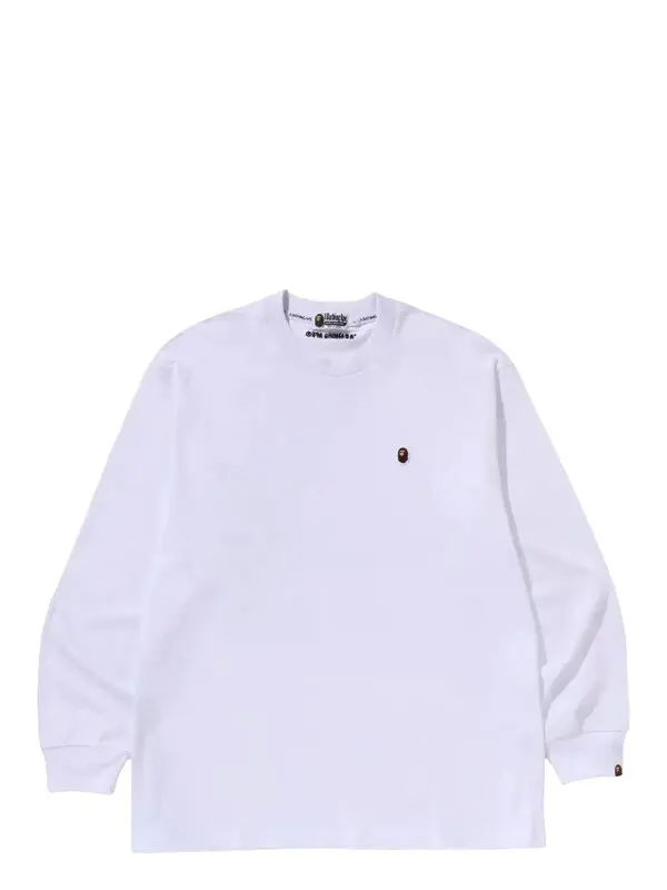 A BATHING APE Long-sleeve Logo-patch T-shirt - White