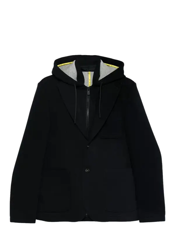 MANUEL RITZ Hooded Single-breasted Blazer - Black
