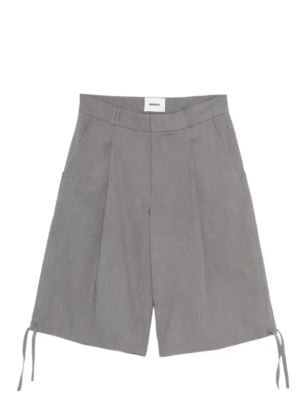 BONSAI Virgin Wool-blend Shorts - Grey
