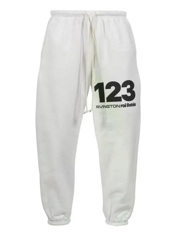 RRR123 Drawstring Track Pants - White
