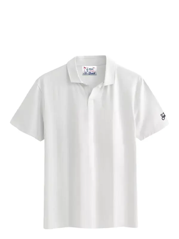 MC2 SAINT BARTH Embroidered Polo Shirt - White