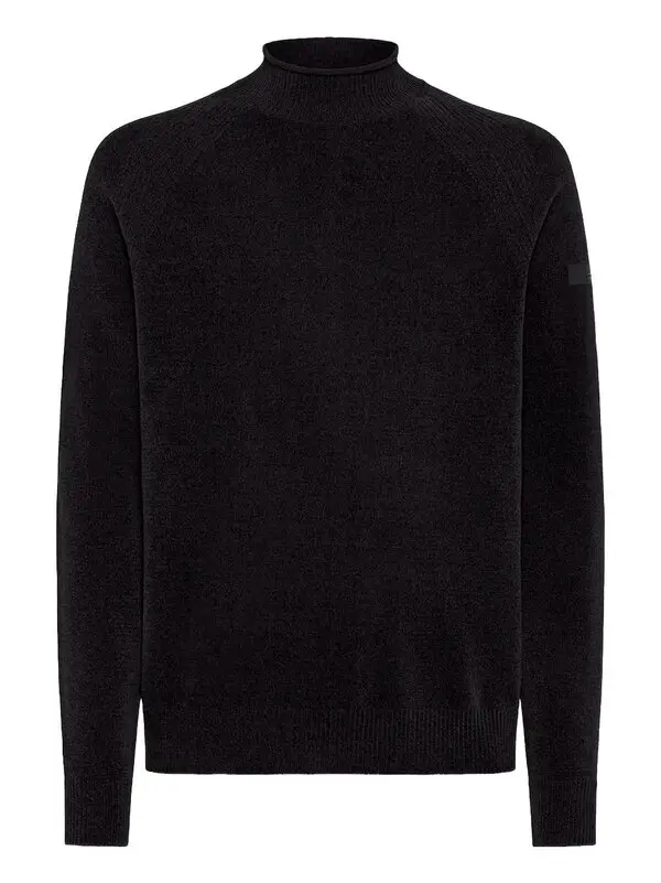 RRD Funnel-neck Long-sleeve Sweater - Black