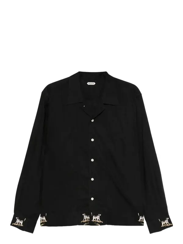 BODE Embroidered-motif Shirt - Black