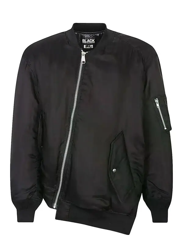 Comme Des Garçons Asymmetric Nylon Bomber - Black