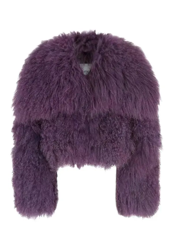 Attico Fur Long-sleeved Jacket - Purple