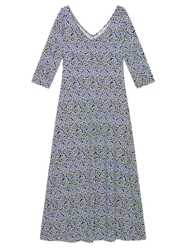 Malìparmi Graphic-print Midi Dress - Blue