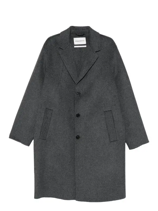 AMARANTO Single-breasted Coat - Grey