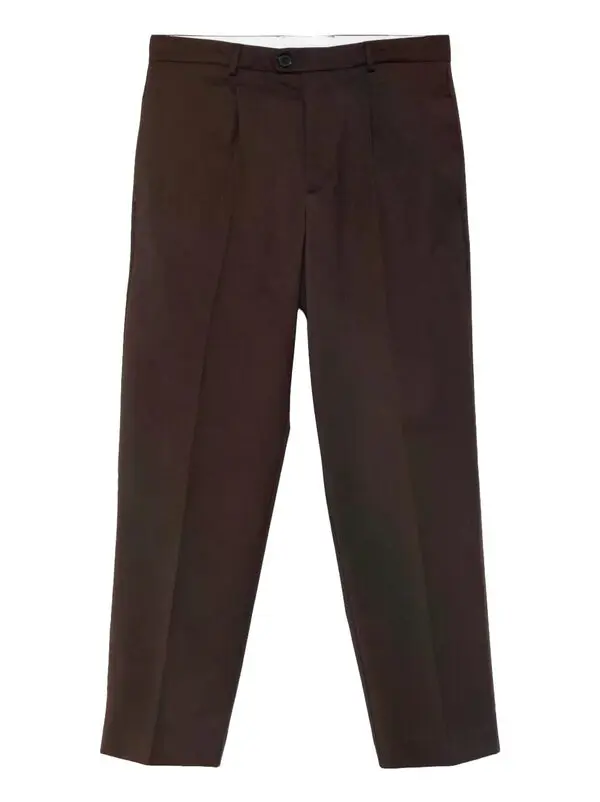 AMARANTO Pressed-crease Trousers - Brown