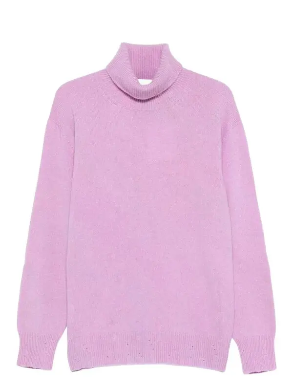 AMARANTO Roll-neck Sweater - Purple