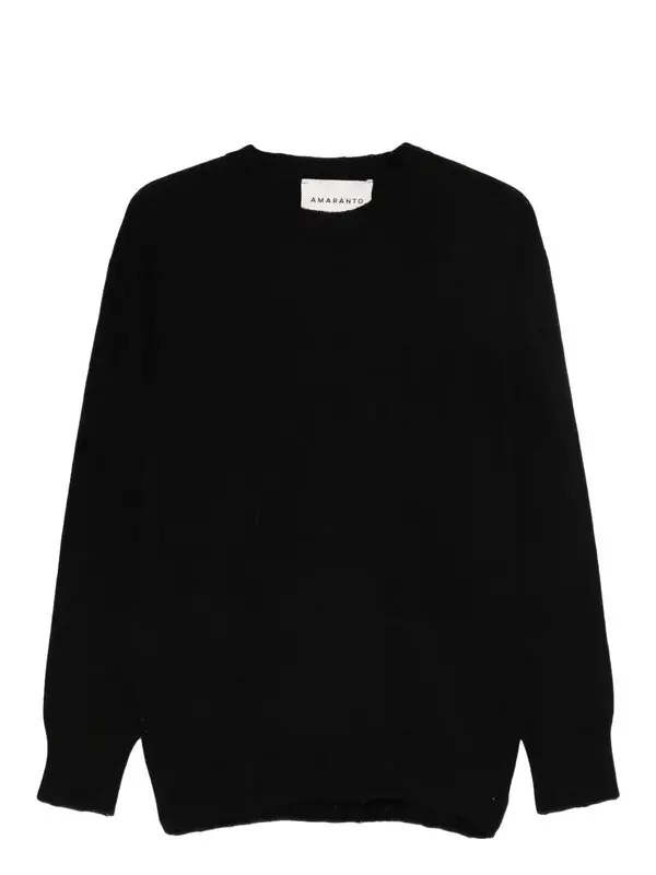 AMARANTO Crew-neck Sweater - Black