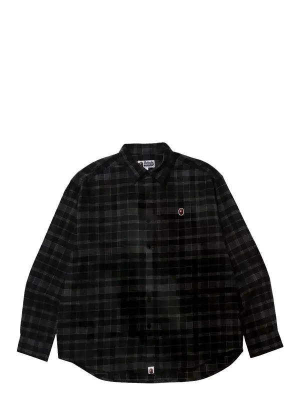 A BATHING APE Logo-patch Shirt - Black