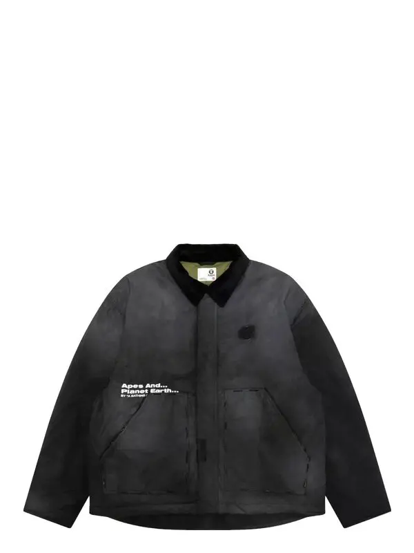 AAPE BY *A BATHING APE Corduroy-collar Jacket - Black