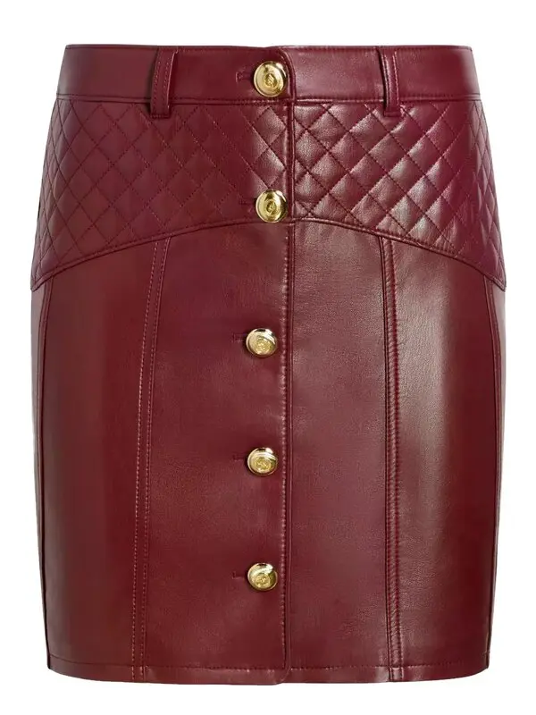 Cinq À Sept Claudia Quilted Mini Skirt - Red
