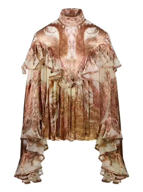 Zimmermann Hypnotic Paisley Blouse - Neutrals