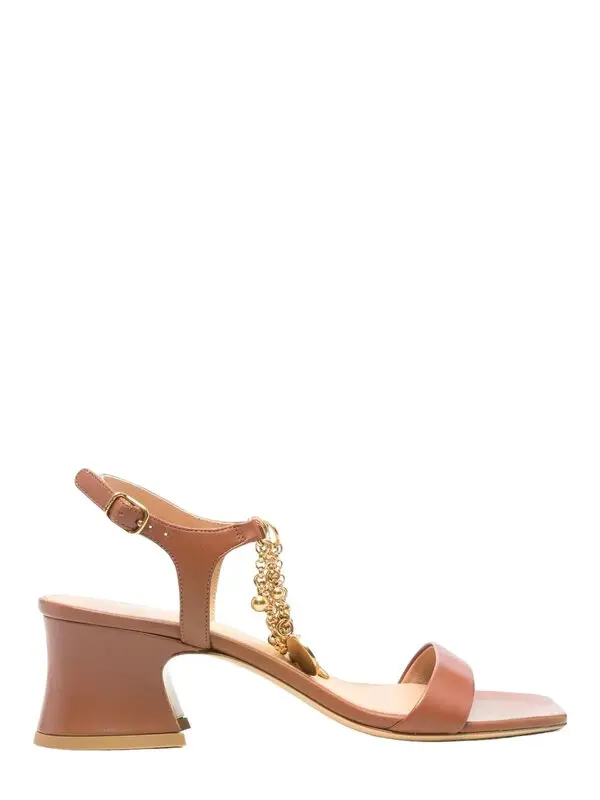 Chloé 50mm Charms Sandals - Brown