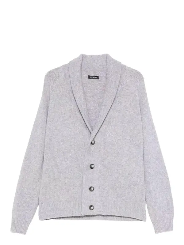 CENERE GB Shawl-collar Cardigan - Grey