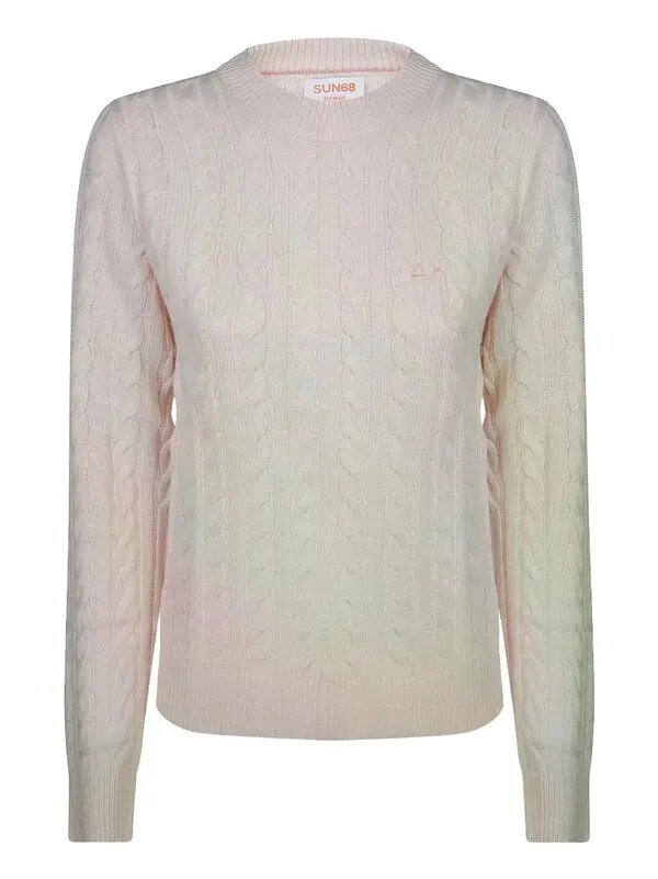 SUN 68 Cable-knit Sweater - Pink