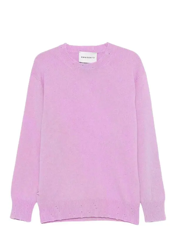 AMARANTO Crew-neck Sweater - Purple