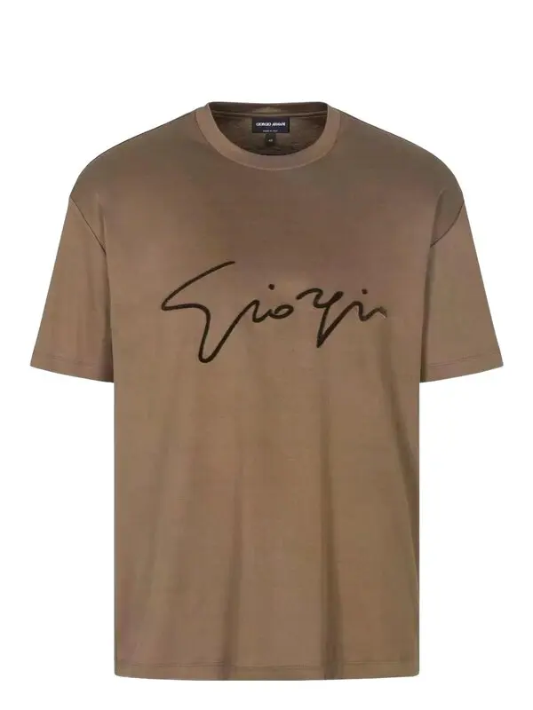 Giorgio Armani Round-neck T-shirt - Brown
