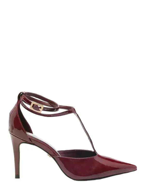 ANDREA CARRANO 85mm Ankle-strap Leather Pumps - Red