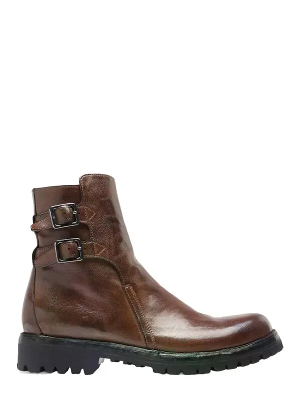 Officine Creative Leather Ankle Boots - Brown