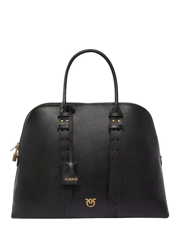 Pinko Leather Tote Bag - Black
