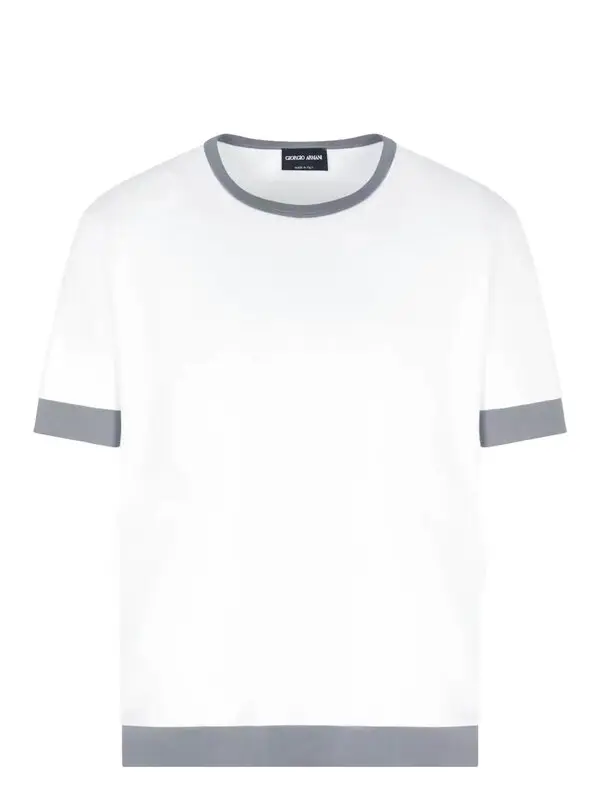 Giorgio Armani Crew-neck Organic Cotton T-shirt - White