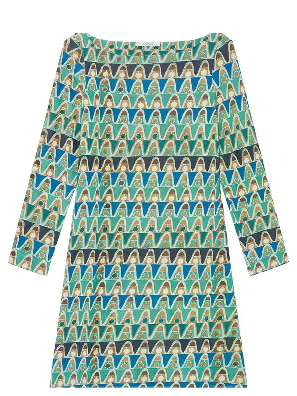 Malìparmi Geometric Print Mini Dress - Blue
