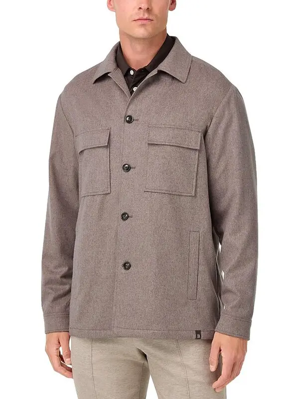 Boggi Milano Cashmere Shirt Jacket - Taupe