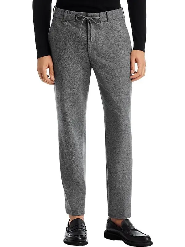 BOSS Tapered Fit Tech Flannel Jersey Jogger Pants - Medium Grey