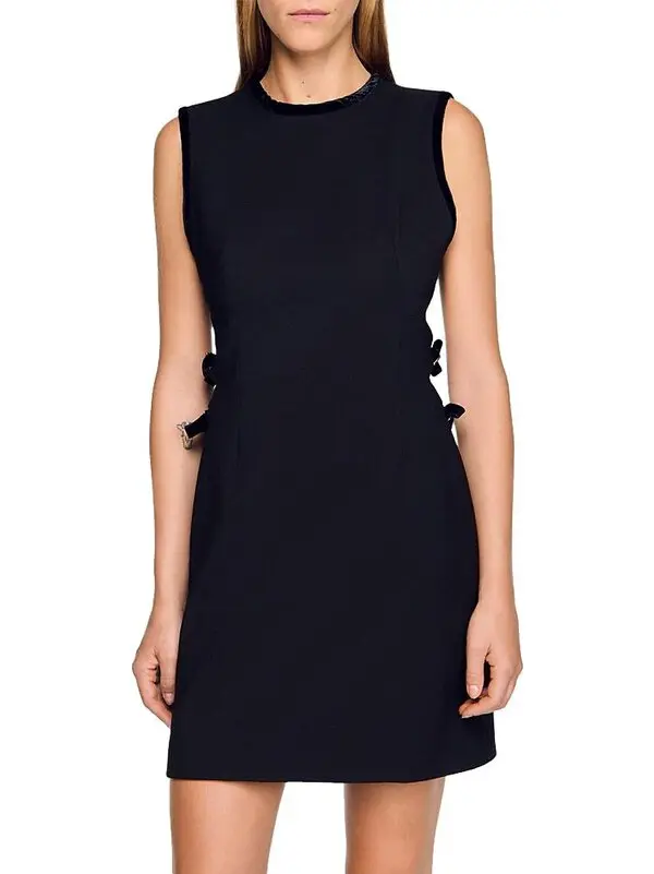 Sandro Aurore Cutout Mini Dress - Black