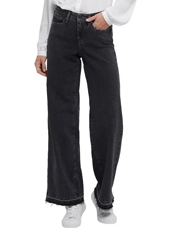 NYDJ Teresa Mid-rise Wide Leg Jeans - Slate Stone