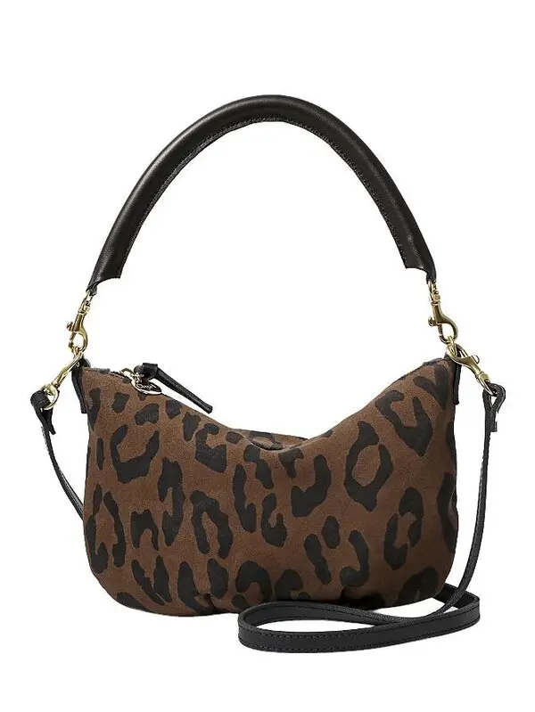 Clare V. Petit Moyen Leopard Print Bag - Cocoa
