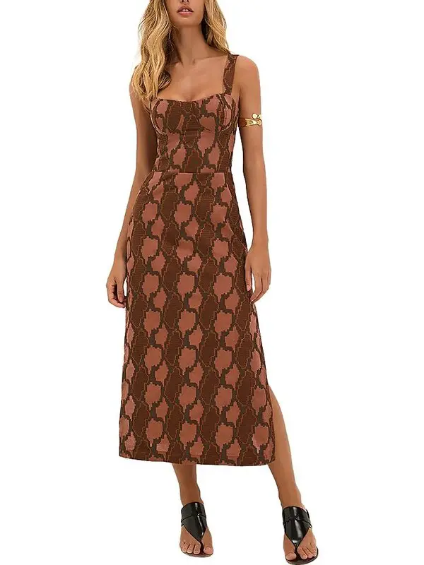 VIX PAULA HERMANNY Coen Midi Dress - Brown