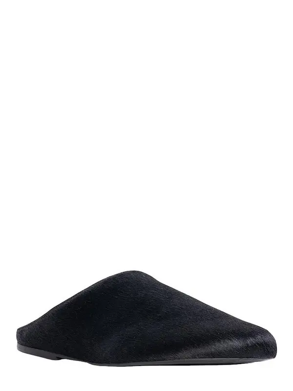 BLACK SUEDE STUDIO Arie Calf Hair Mules - Black