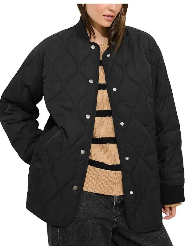 ALEX MILL Wembley Quilted Jacket - Black