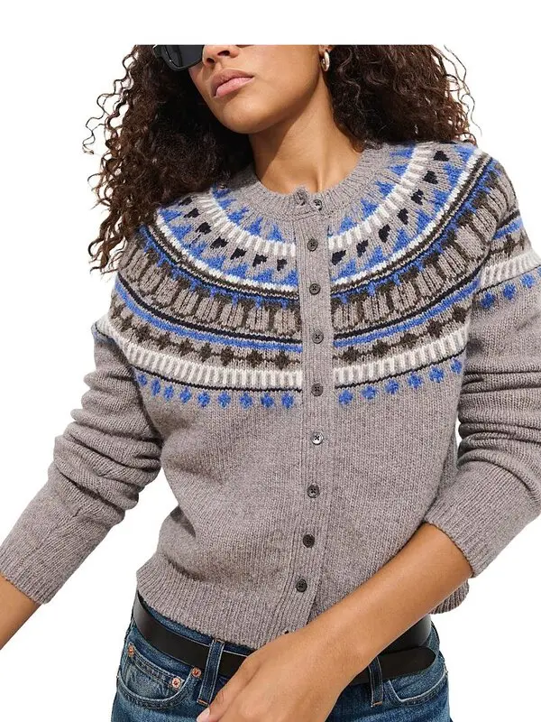 ALEX MILL Fair Isle Wool-blend Sweater - Taupe