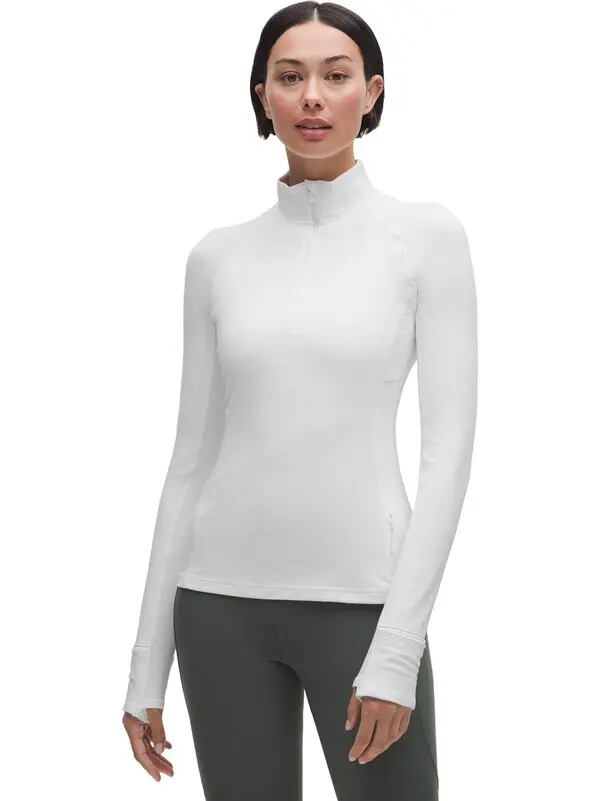 Lululemon Half-zip Long Sleeve Top - White