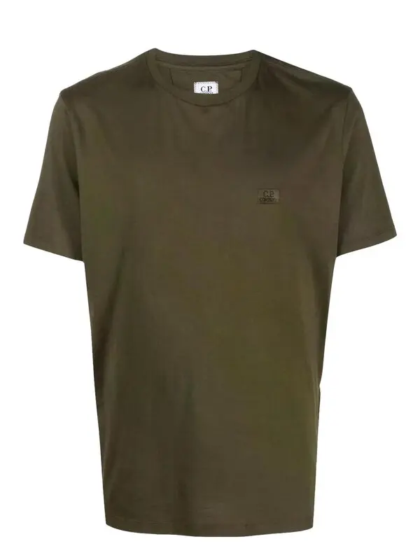 C.P. COMPANY Logo-patch Cotton T-shirt - Green
