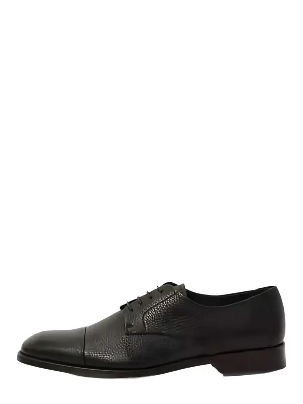 Canali Lace-up Leather Shoes - Black