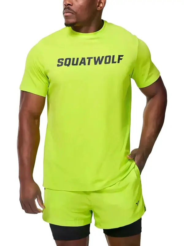 SQUATWOLF Wordmark Regular T-shirt - Yellow