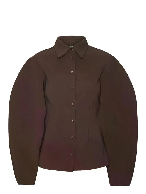 Remain Birger Christensen Puff-sleeve Shirt - Brown