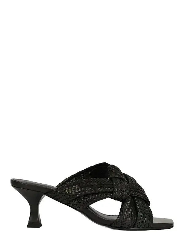 Schutz 60mm Kali Woven Knot Sandals - Black