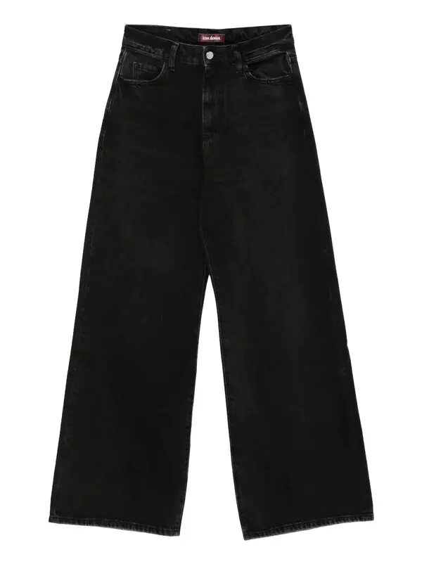 ICON DENIM LA Cotton Wide-leg Jeans - Black