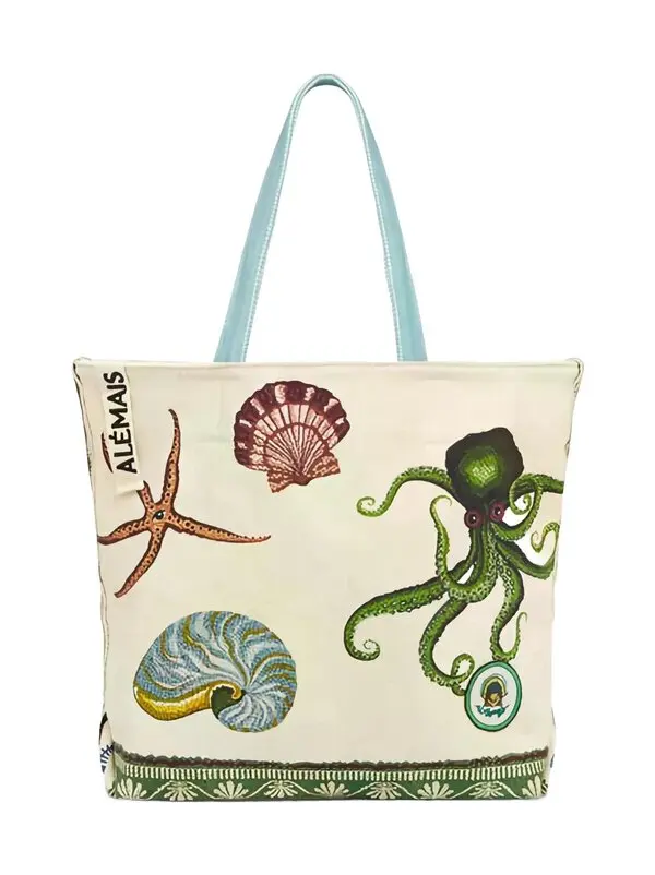 ALEMAIS Graphic-print Tote Bag - Neutrals