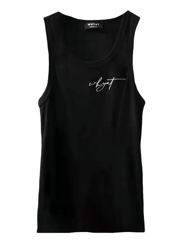 WHYAT Logo Tank Top - Black