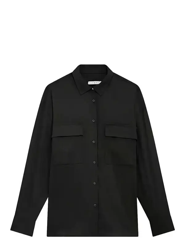 IRO PARIS Long-sleeve Chest-pocket Shirt - Black