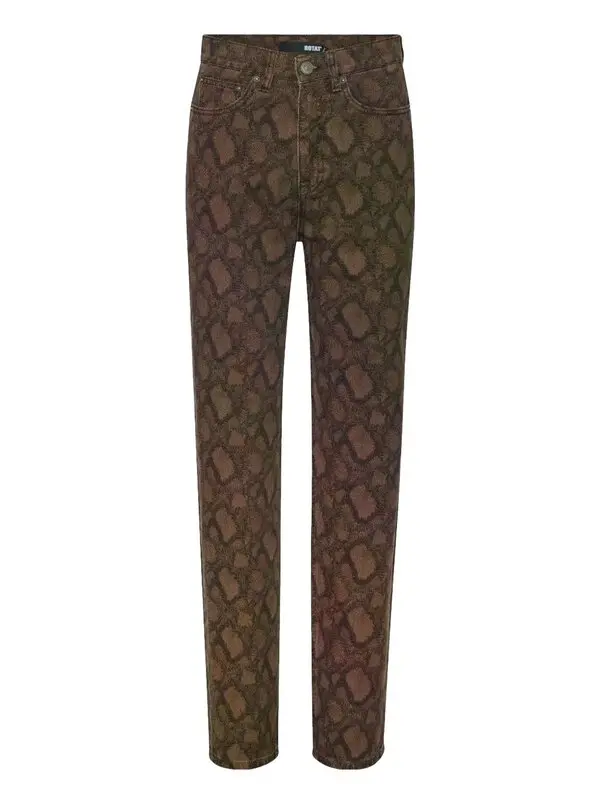 ROTATE BY BIRGER CHRISTENSEN Printed Jeans - Brown
